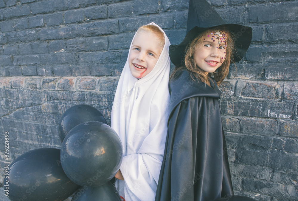 Ghost and Witch Ready for Halloween Stock Photo | Adobe Stock