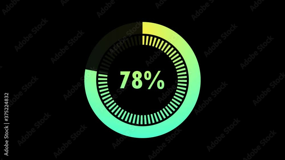 Vidéo Stock Loading Animation. Animation of Circle Percentage Diagram ...