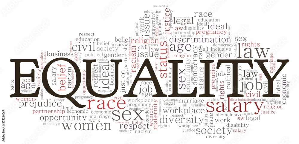 The Word Equality In Black And White