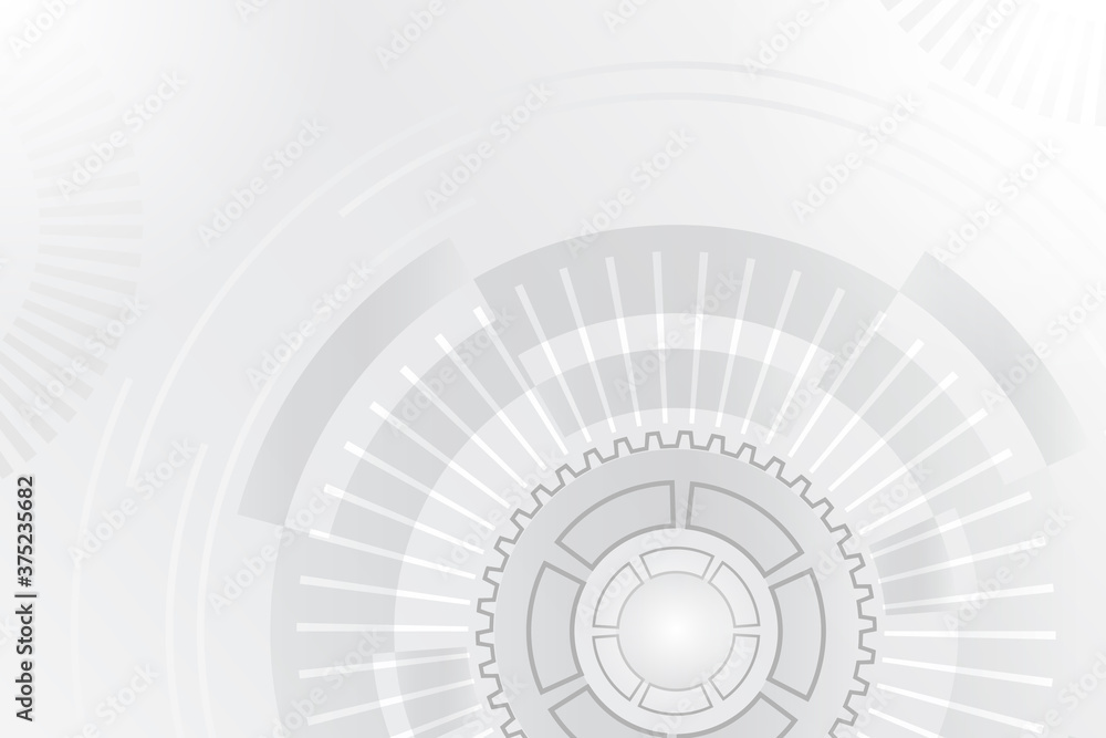 White abstract technology background with various technological ...
