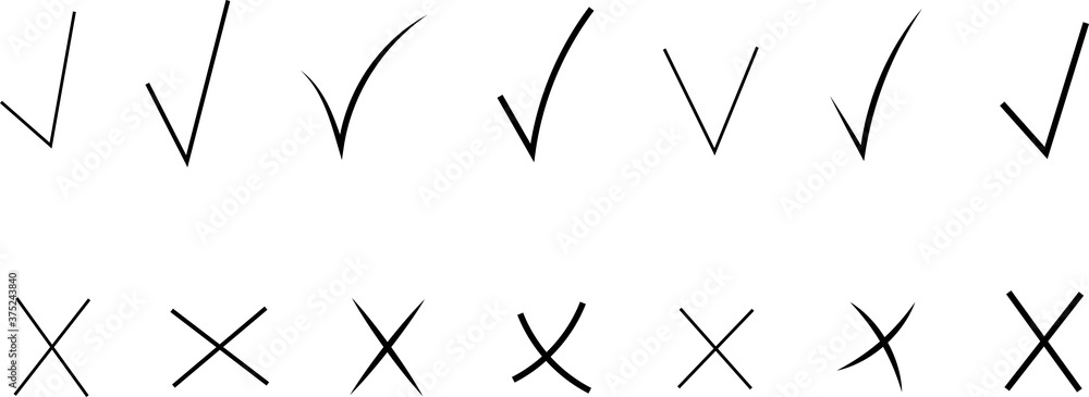Check mark icons collection isolated. Vector. Stock Vector | Adobe Stock
