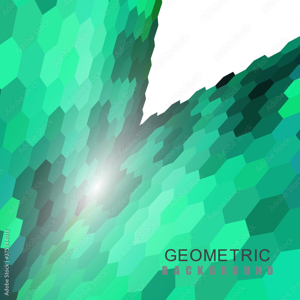 Abstract green background hexagon. Vector illustration. Clip-art Stock ...