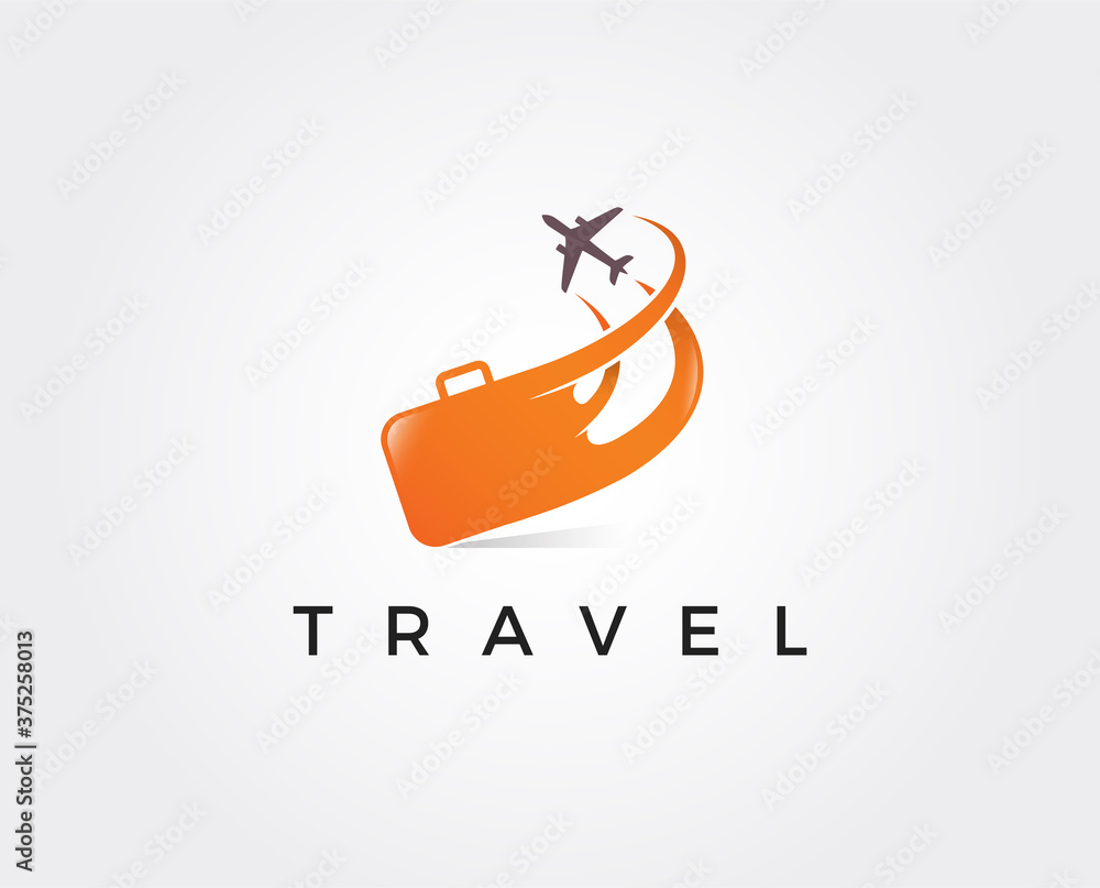 minimal travel logo template - vector illustration Stock Vector | Adobe ...