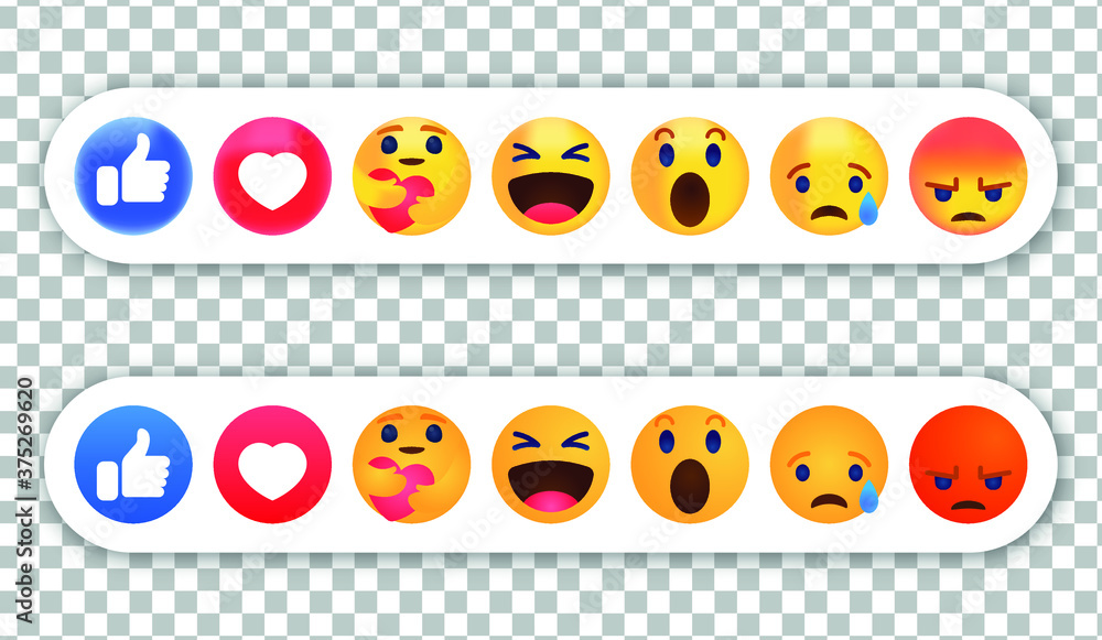 Collection of Emoji Reactions for Social Network, emotions while ...