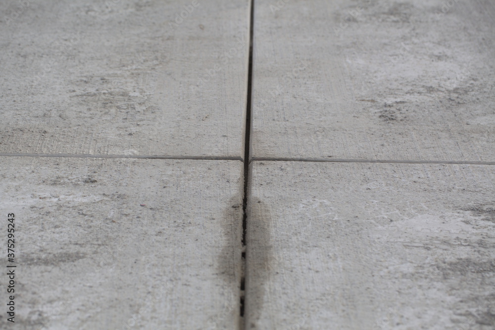 expansion joint construction of a cement road. washed concrete ...