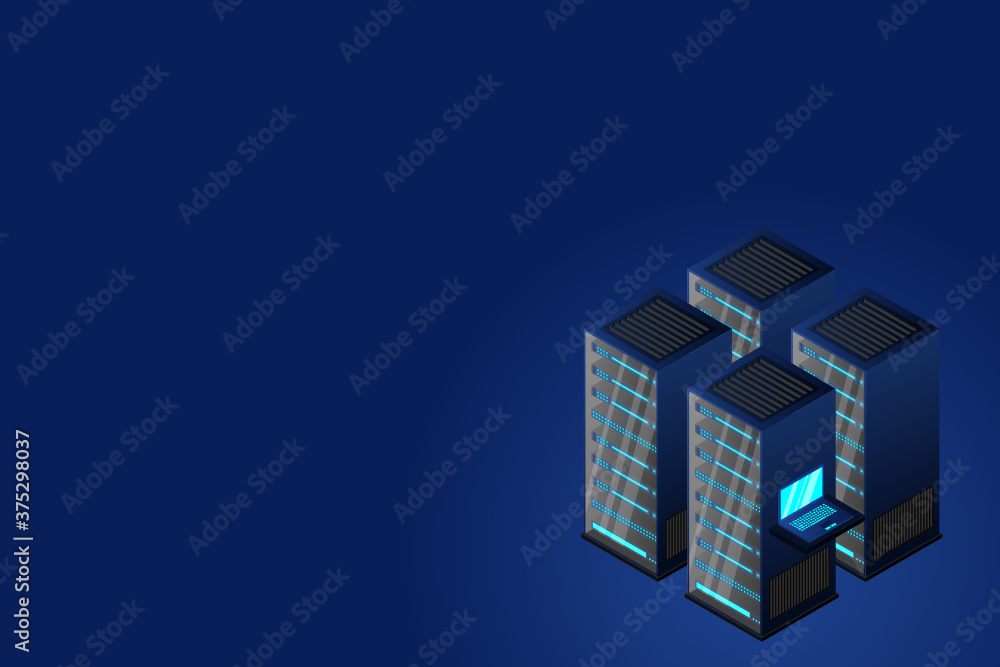 Data center or storage concept based isometric design with local ...