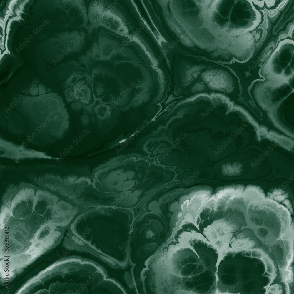 Seamless malachite rock dark green pattern design. High quality ...