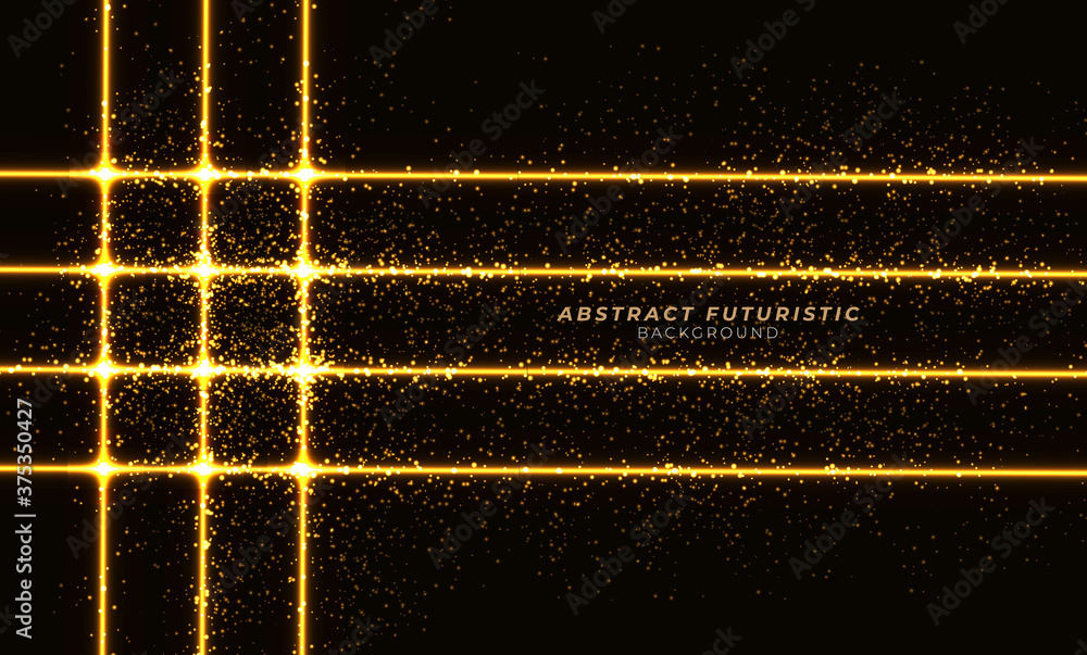 Background image with gold light flares. Vector illustration. Stock ...