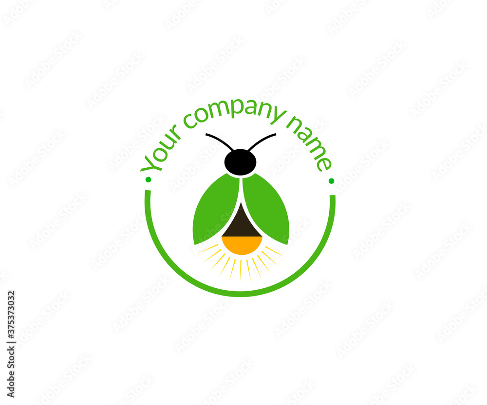 Firefly logo design vector Template. outline, Modern, Simple firefly ...