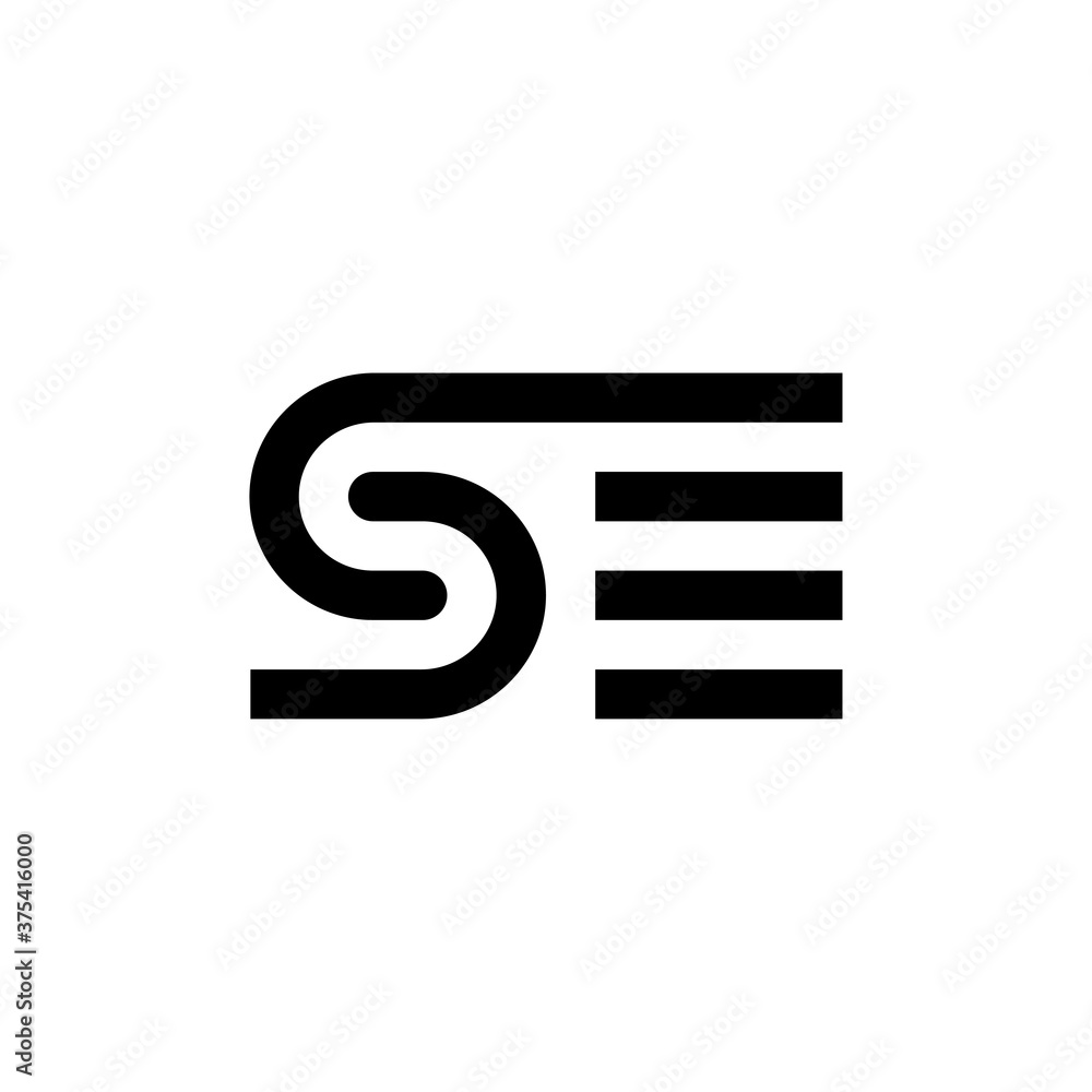 Letter SE logo template Stock Vector | Adobe Stock