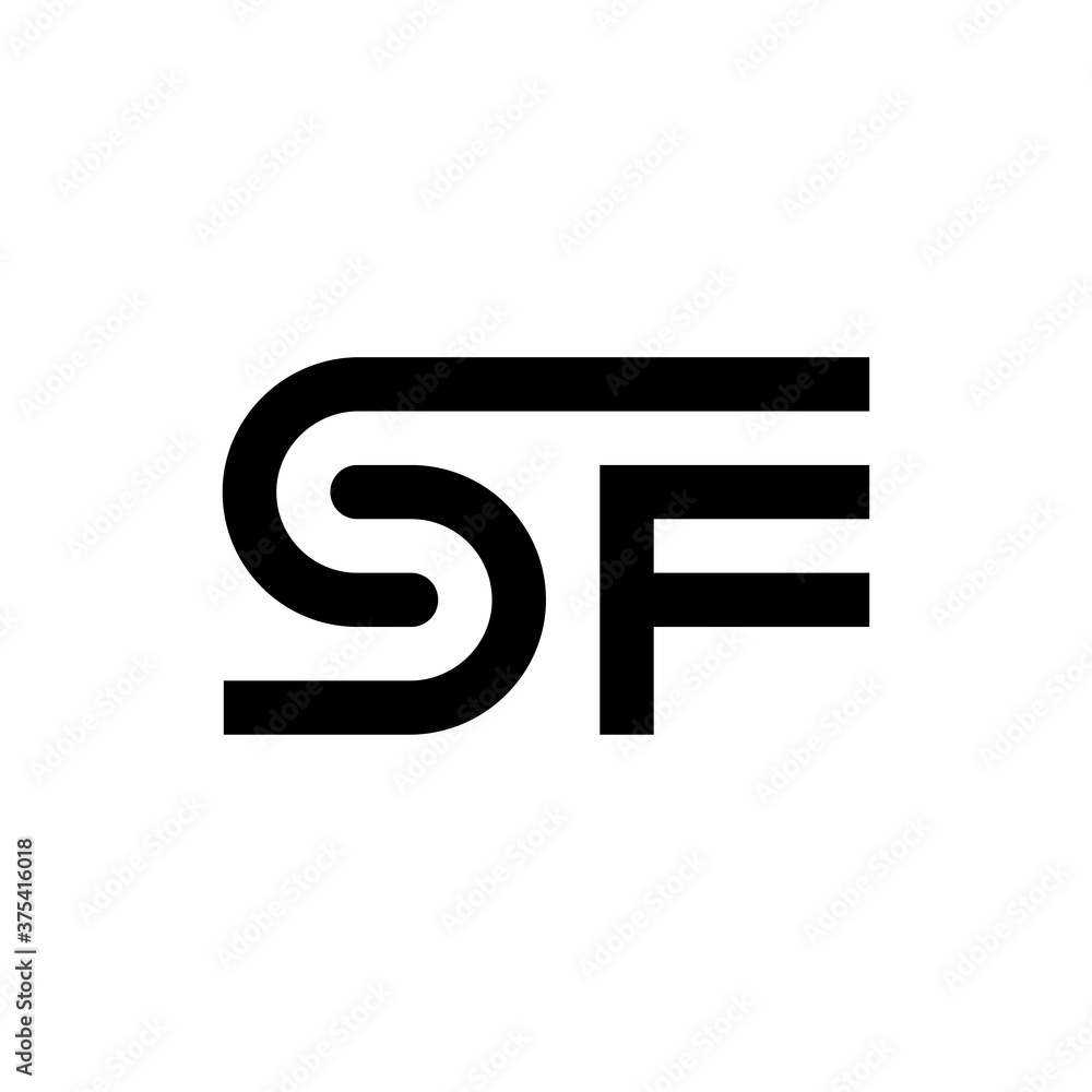Letter SF logo template Stock Vector | Adobe Stock