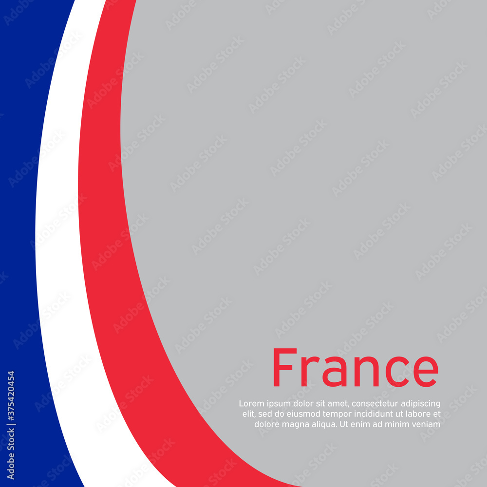 Abstract waving france flag. Creative background for patriotic, festive ...
