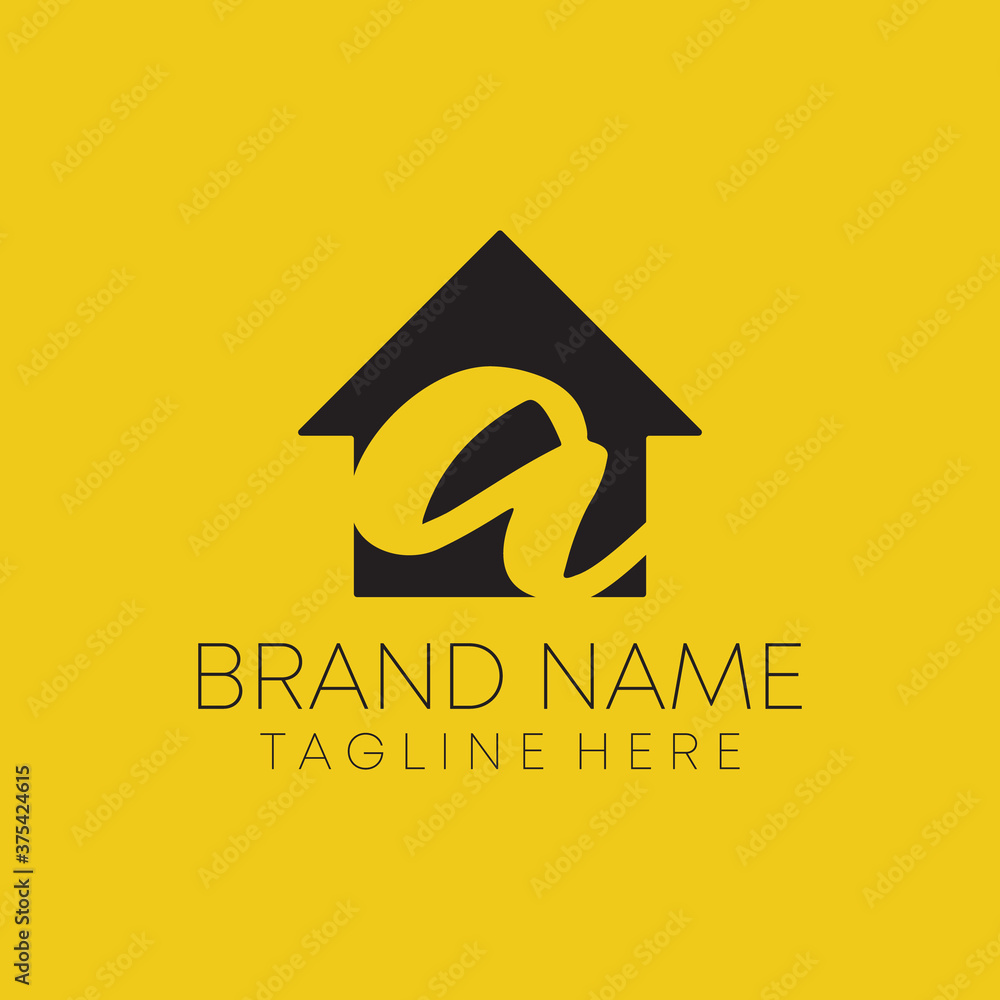 abstract real estate a letter logo design vector in eps file. a ...