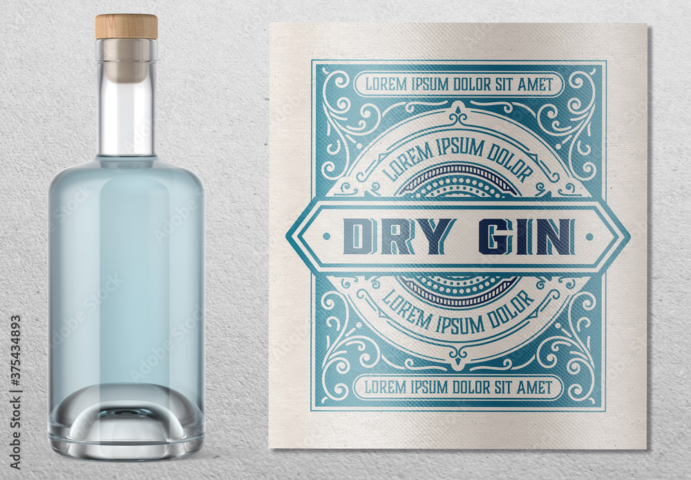 Vintage Liquor Label Packaging Layout Stock Template | Adobe Stock