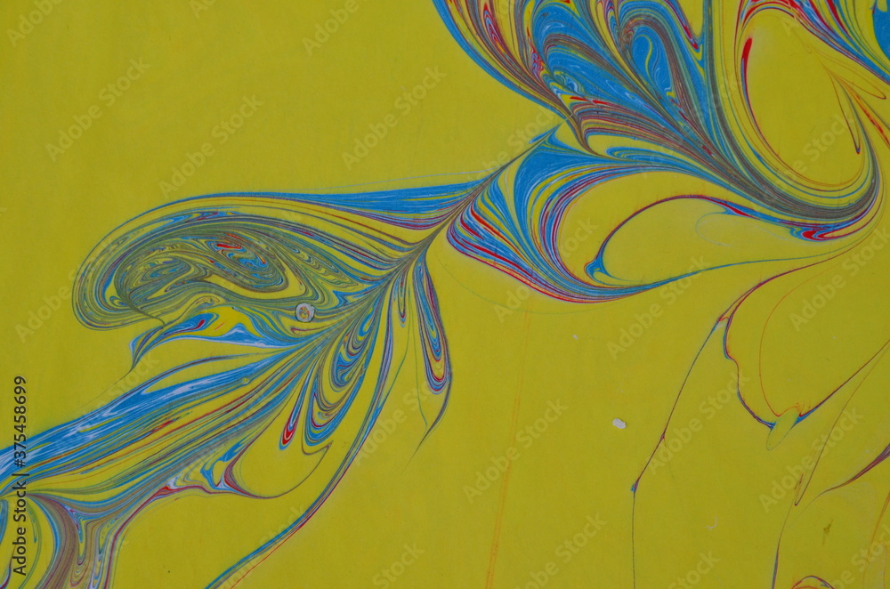 EBRU- Ancient oriental drawing technique. Natural Luxury. Style ...