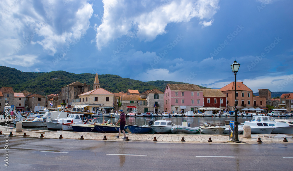 Stari grad/Croatia-August 5th,2020: Wonderful historical town of Stari ...