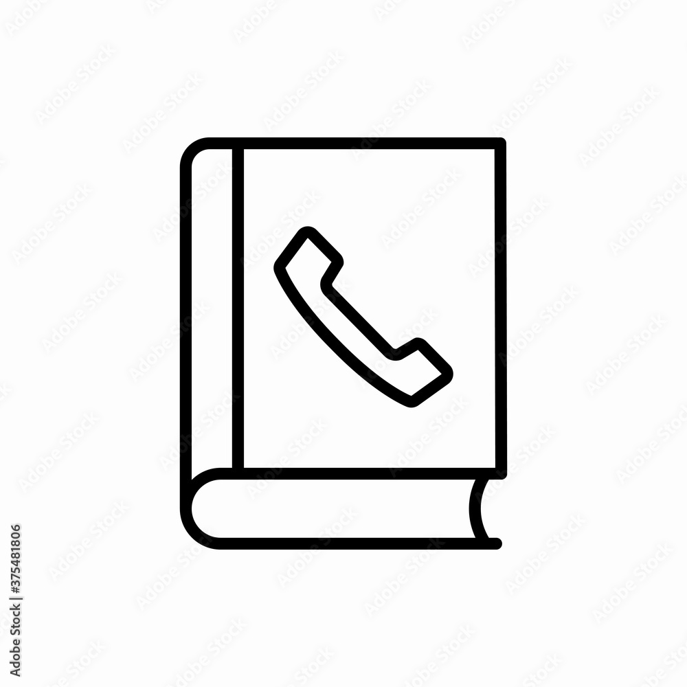 Outline telephone book icon.Telephone book vector illustration. Symbol ...