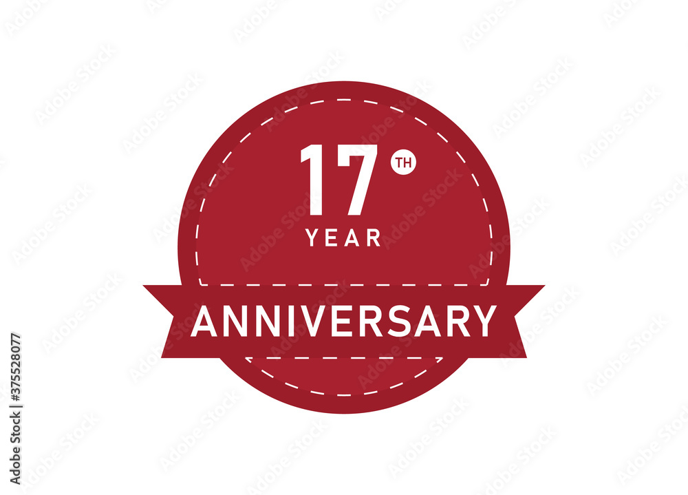 17 years anniversary Badges design Stock Vector | Adobe Stock