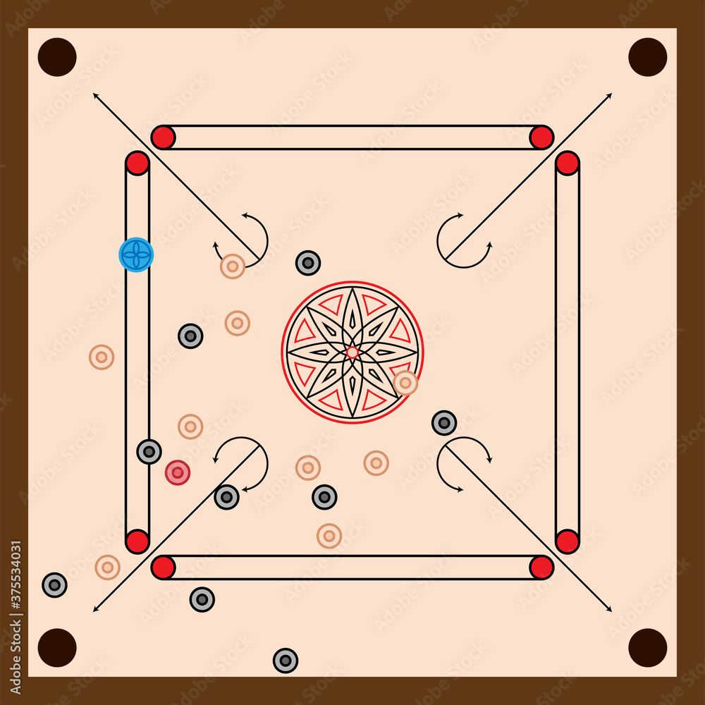 Carrom Board Icon Stock Vector | Adobe Stock