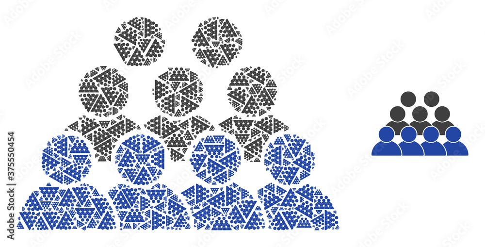 Vector staff collage is constructed from randomized recursive staff ...