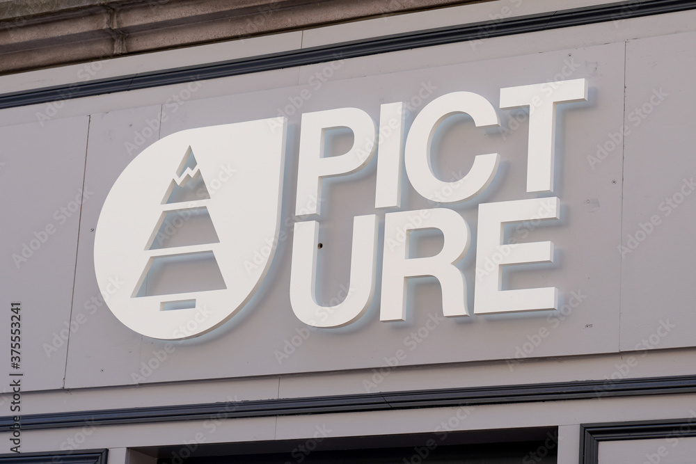 picture text and sign logo front of retail fashion Store Exterior ...