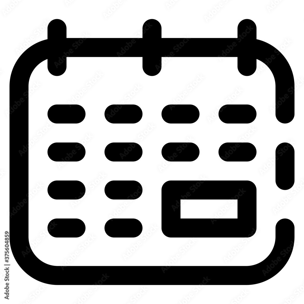 Date and time line style icons. suitable for your project Stock Vector ...