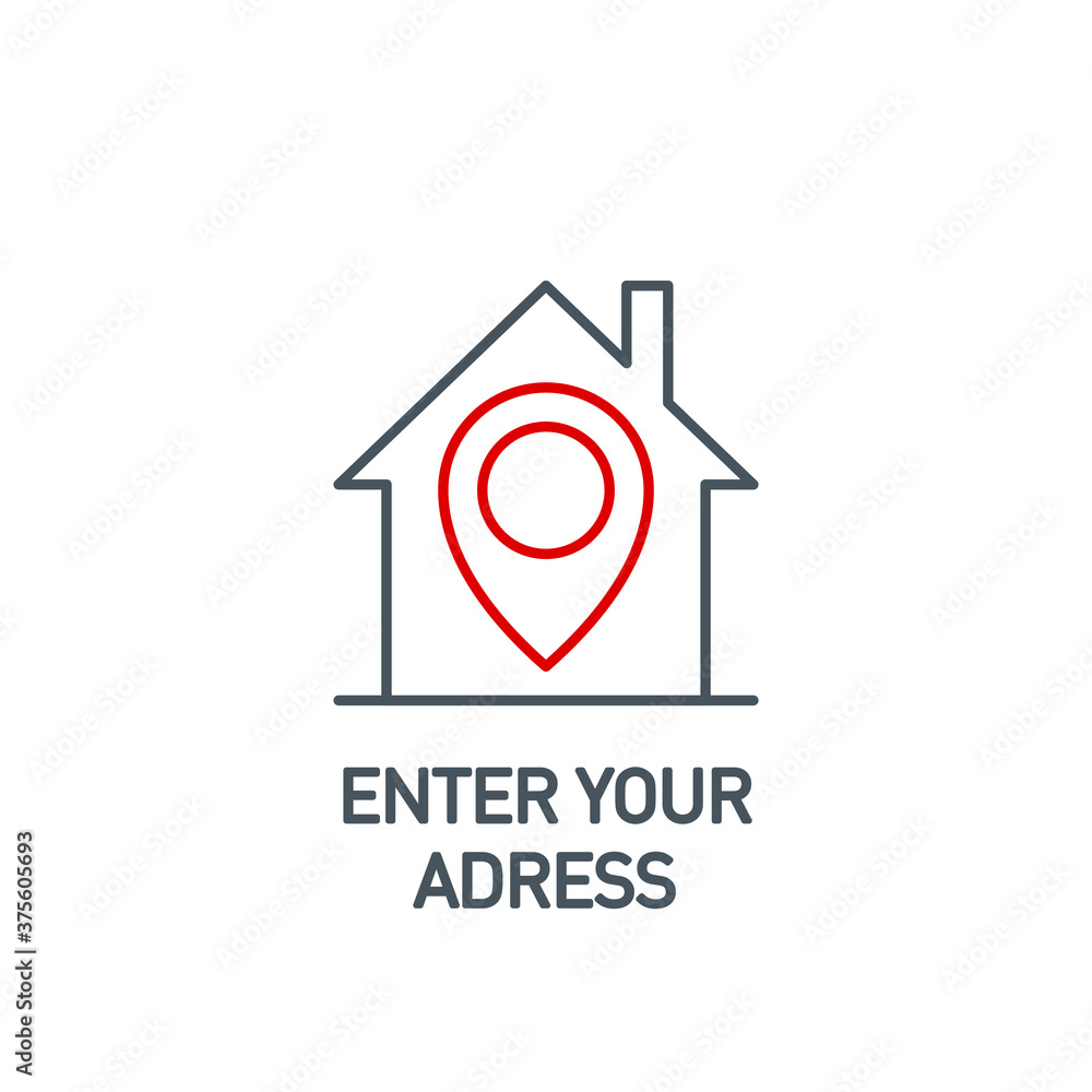 mobile app icon enter your home address for the food delivery service ...
