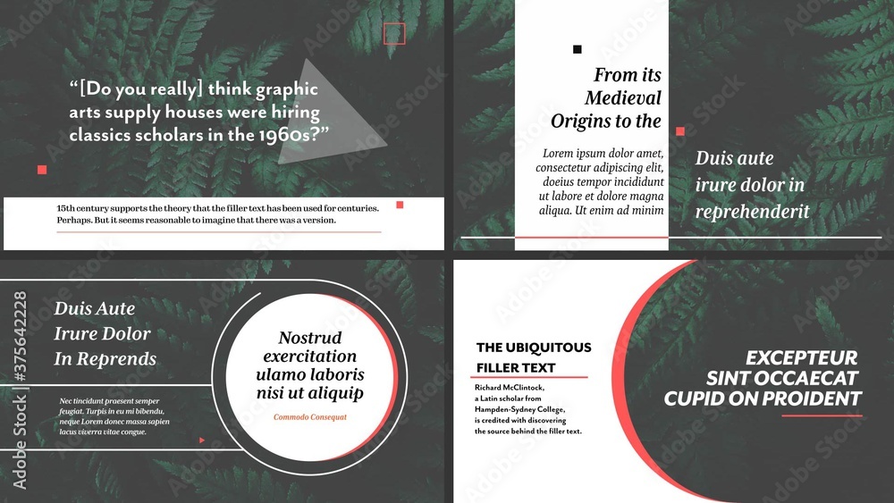 Modern Minimal Corporate Slides Title Overlay Stock Template | Adobe Stock