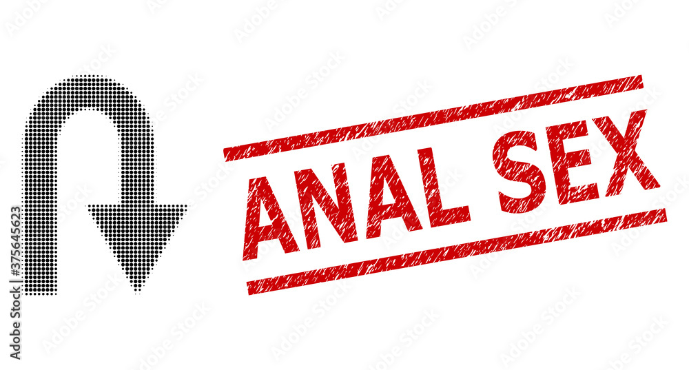 U Turn Halftone Dotted Vector And Anal Sex Rubber Stamp Seal Stamp