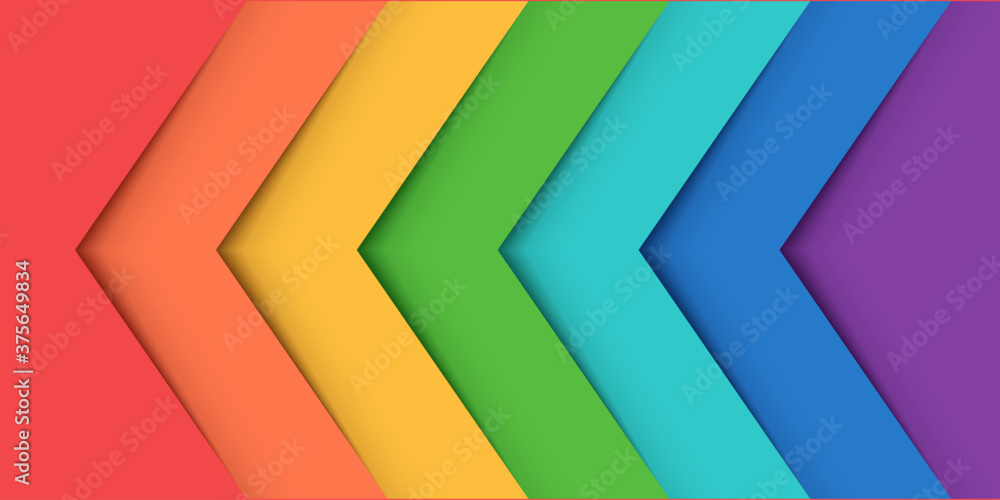 Abstract rainbow of colored lines Stock Vector | Adobe Stock