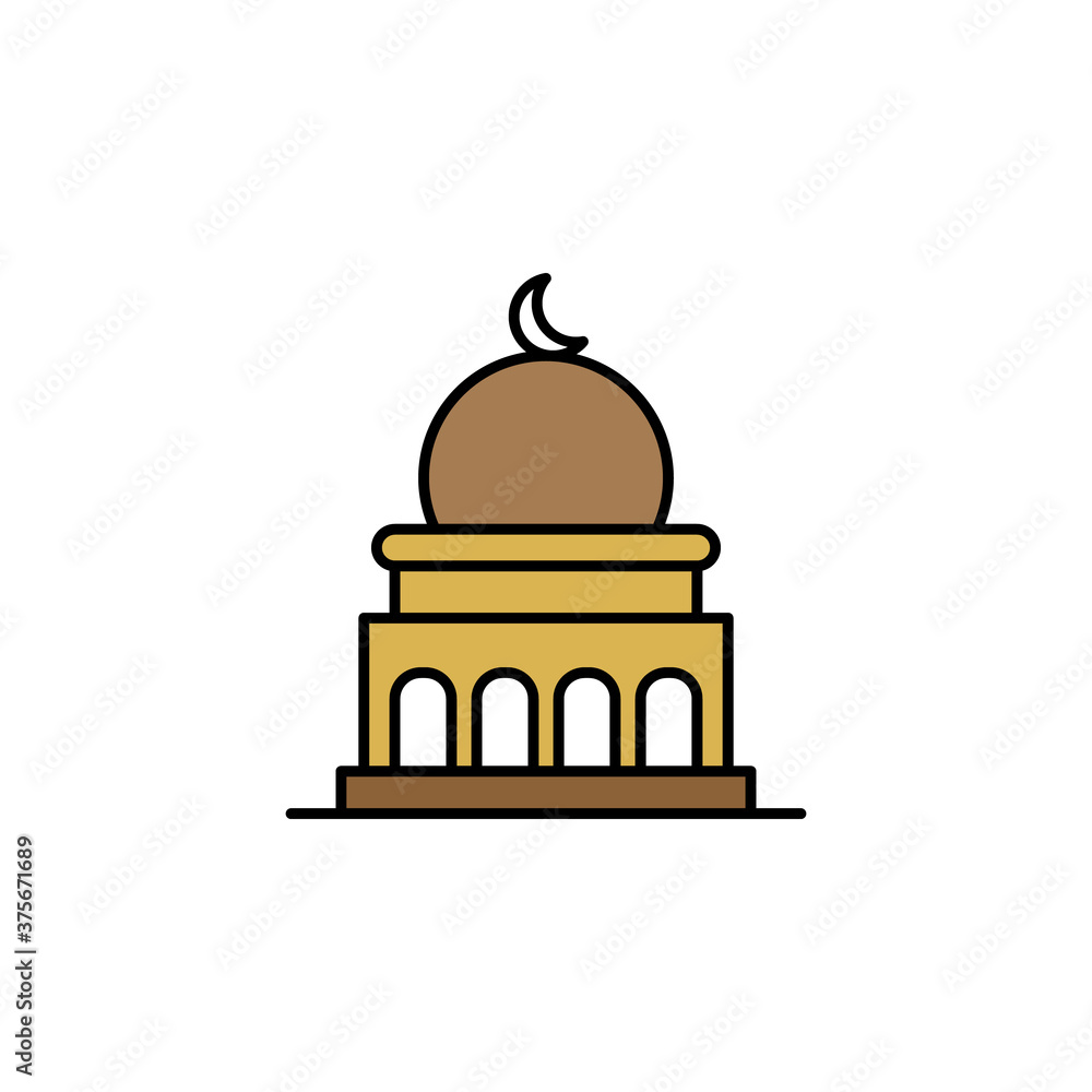 mosque, death outline icon. detailed set of death illustrations icons ...