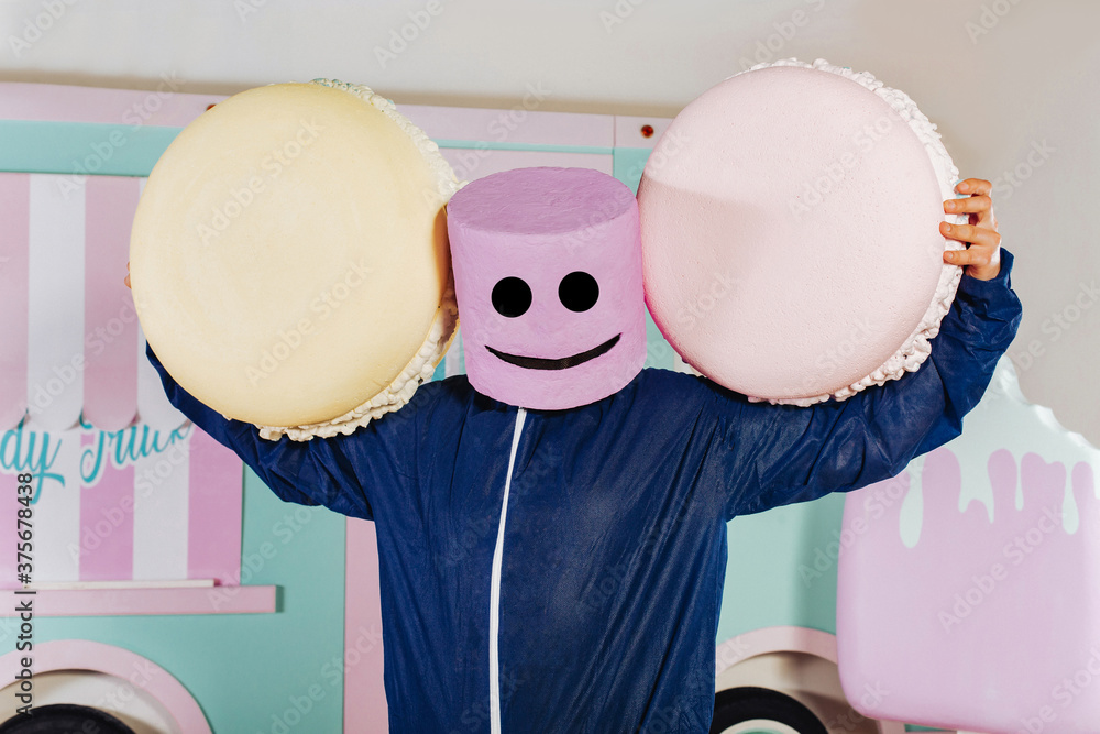 Huge marshmallows in place of the ears. Cheburashka is like a ...