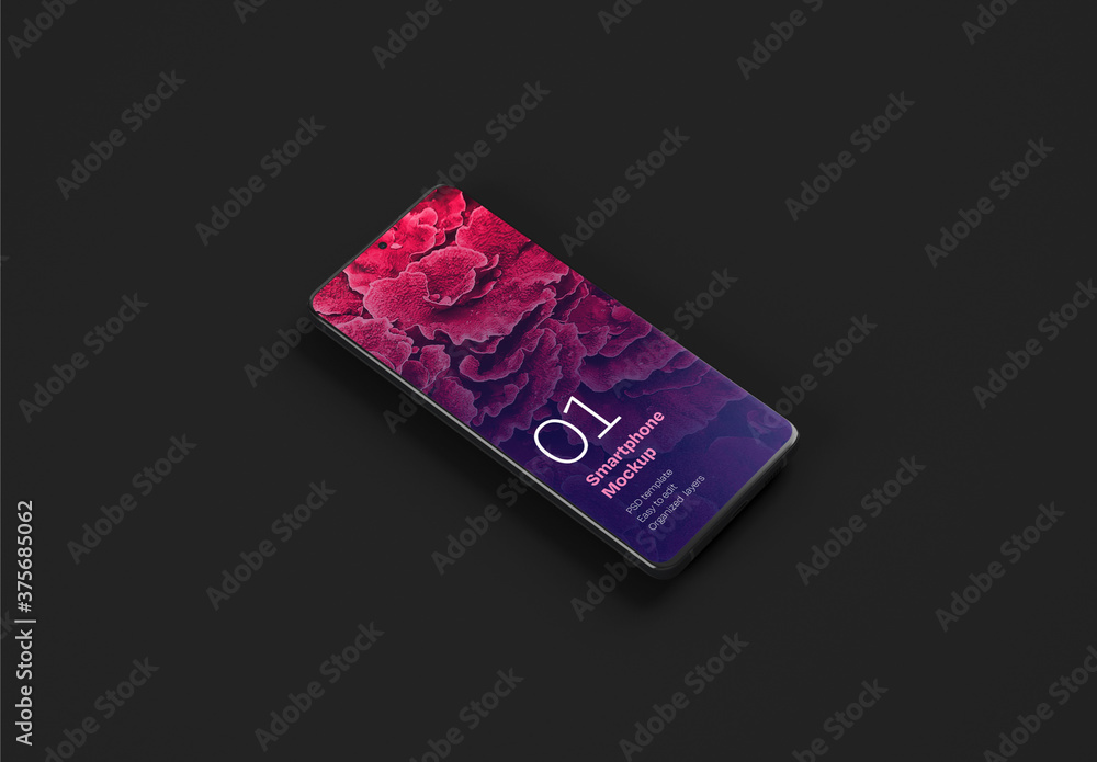 Smartphone Mockup for App and Mobile Web Design Stock Template | Adobe ...