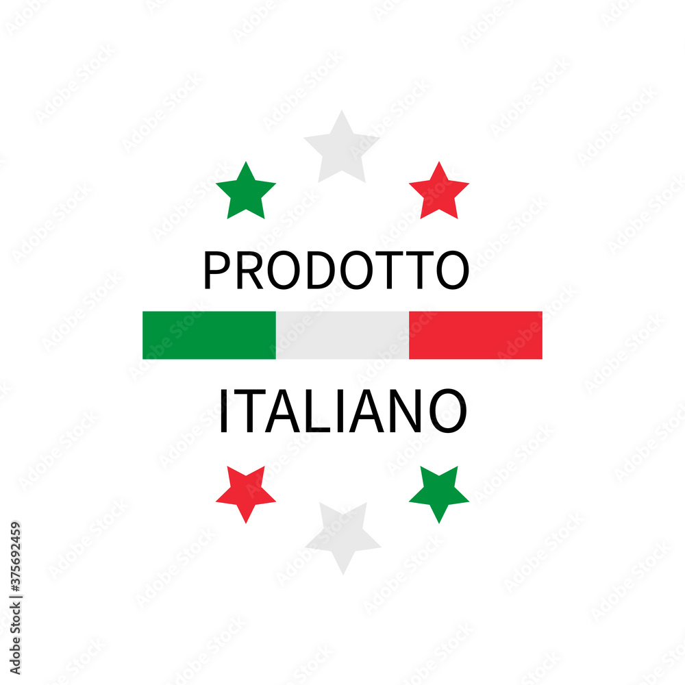 Prodotto Italiano - Made in Italy label in Italian language. Quality ...