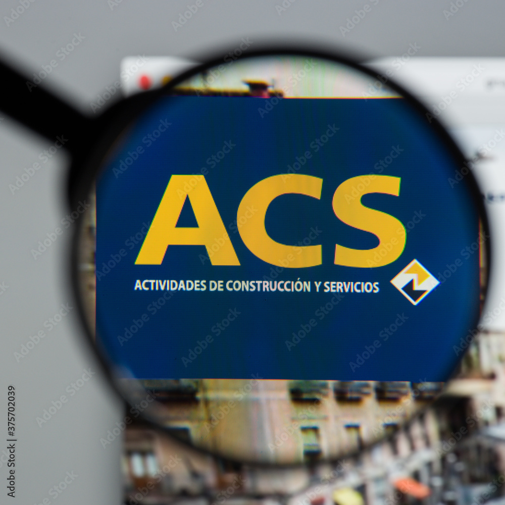 Milan, Italy - August 10, 2017: ACS website. It Actividades de ...