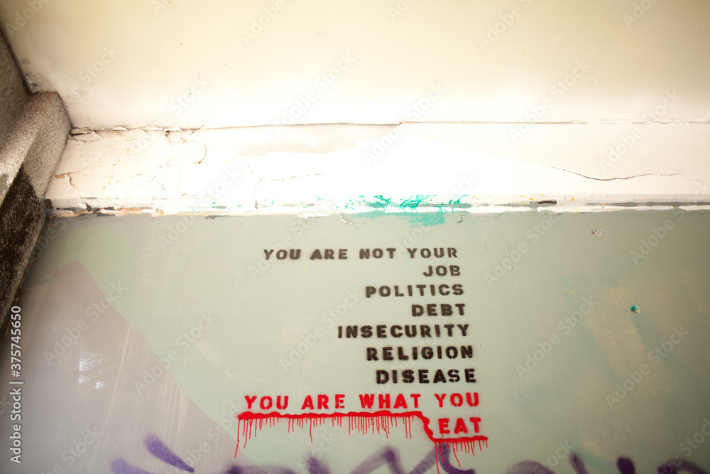 Political graffiti Stock Photo | Adobe Stock
