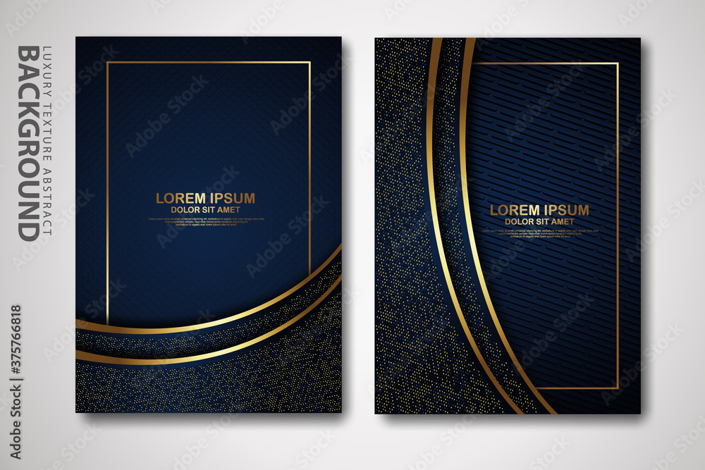 Vector two set of cover design template with luxury and elegant wave ...