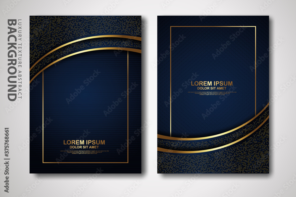 Vector two set of cover design template with luxury and elegant wave ...