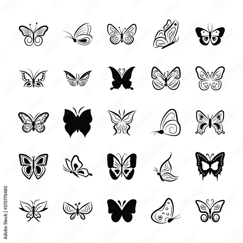 Butterfly Symbols Icon Pack Stock Vector Adobe Stock butterfly-symbols-icon-pack-stock-vector-adobe-stock