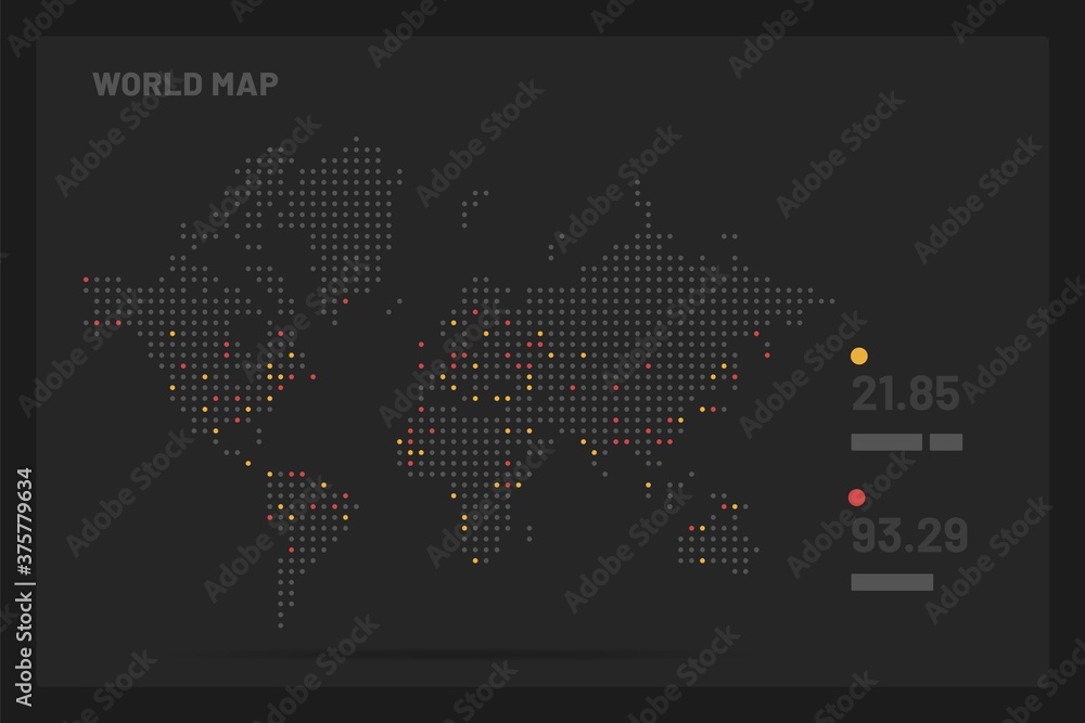 Elements of infographics on a dark background. Use in presentation ...