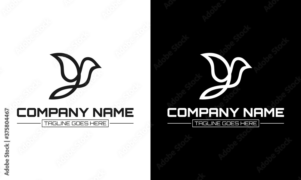 Ilustration vector graphic of Bird outline - logo template concept ...