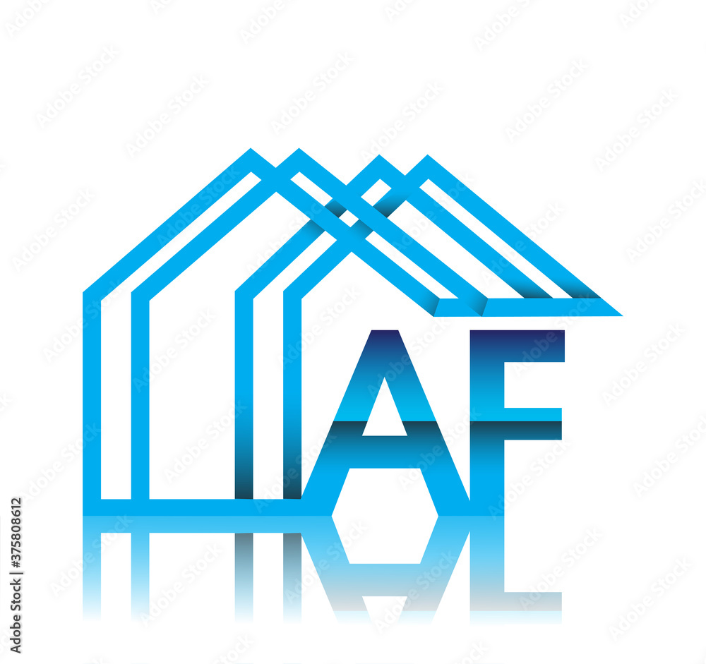 initial logo AF with house icon, business logo and property developer ...