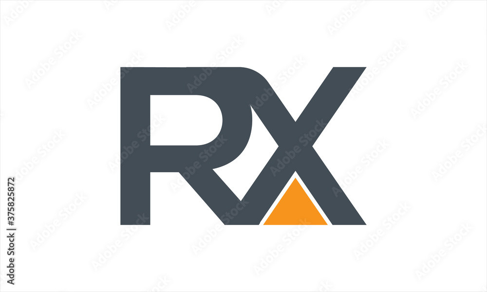 RX initial letter logo element. RX medical logo template Stock Vector ...
