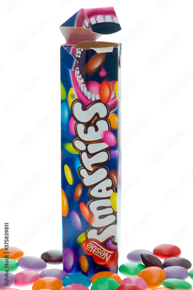 London, England - May 17, 2015: Packet of Original Smarties, Smarties ...