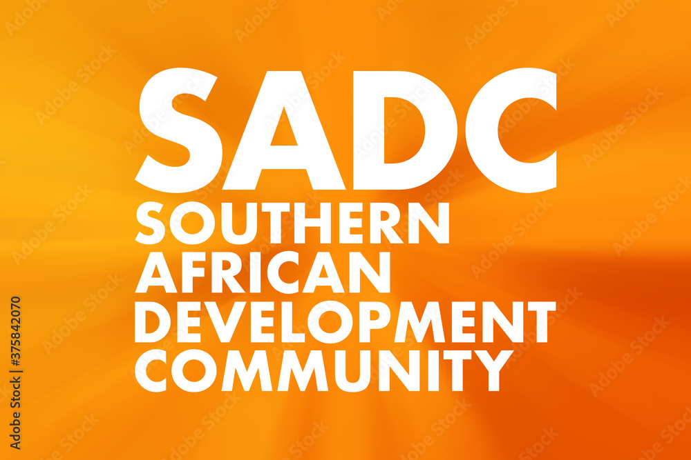 SADC - Southern African Development Community acronym, business concept ...
