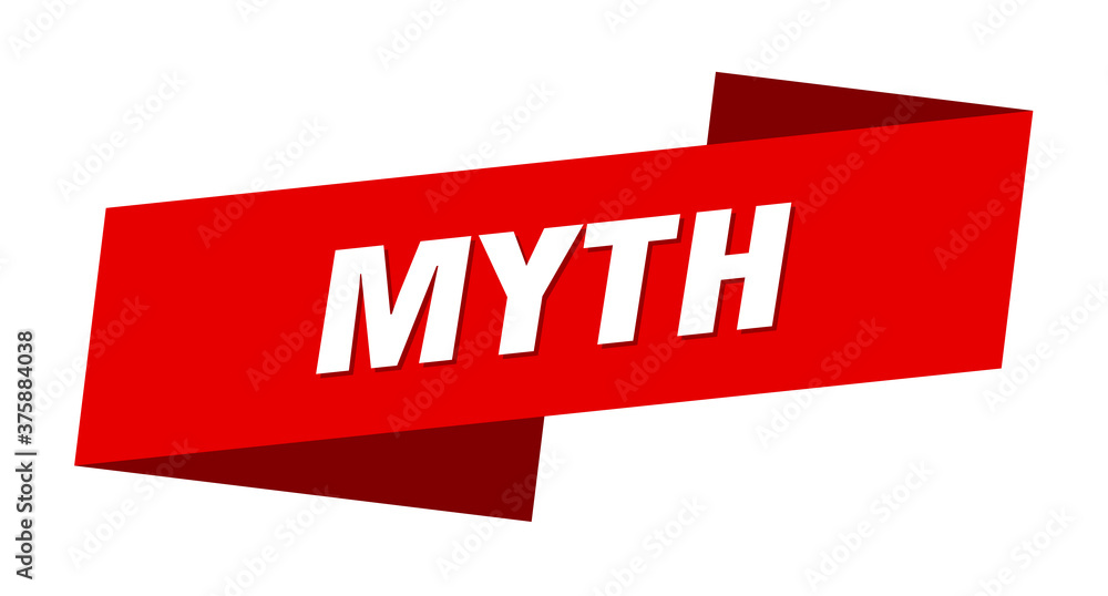 myth banner template. ribbon label sign. sticker Stock Vector | Adobe Stock