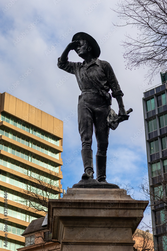 Fotografia do Stock: Statue of explorer captain Charles Sturt, British ...