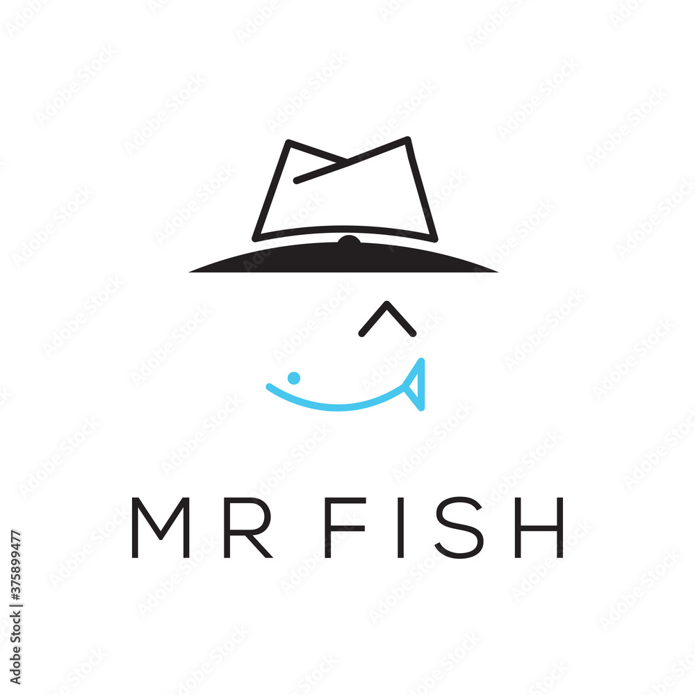 Unique fish logo design. hidden meaning or negative space logo style ...