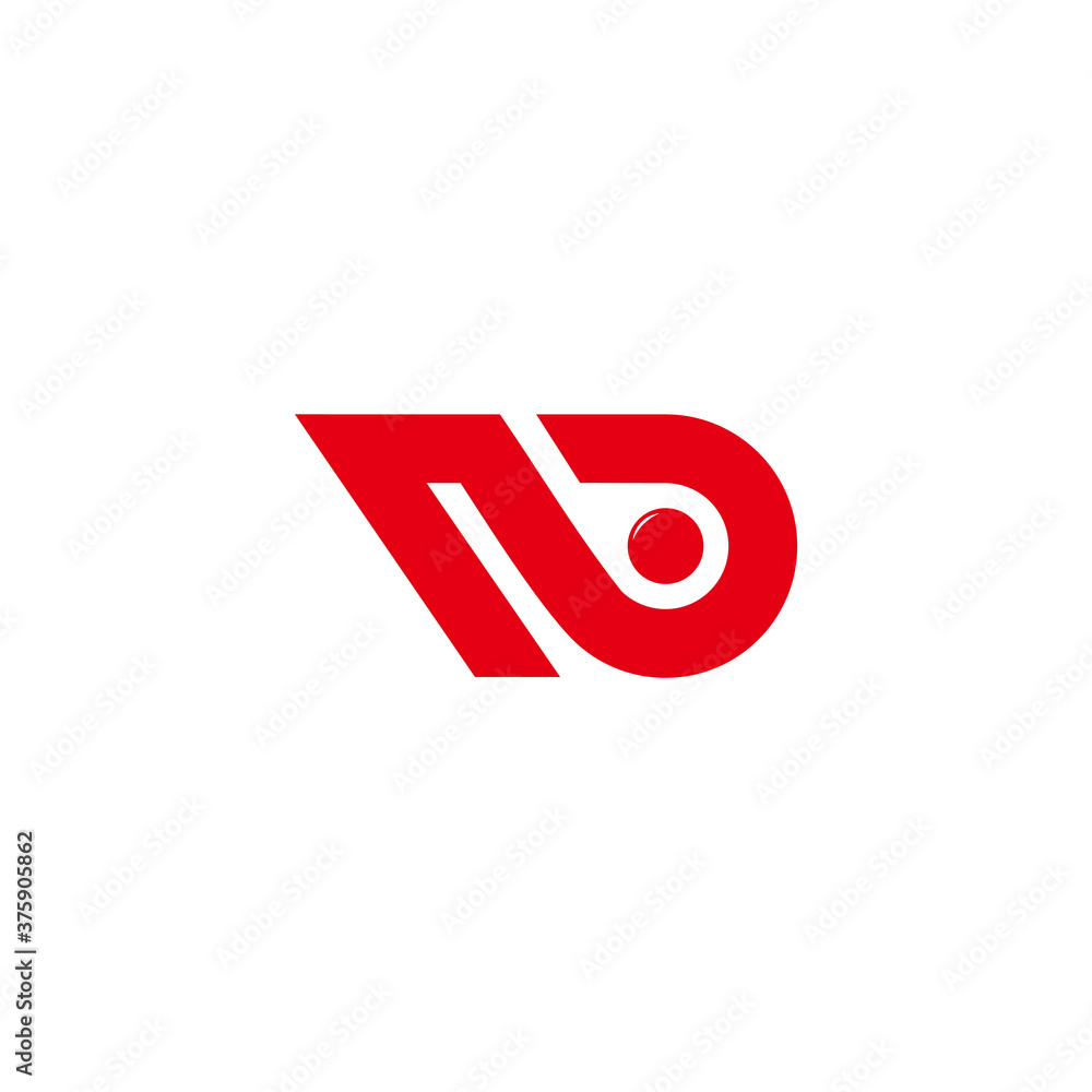 letter nd geometric arrow shape logo vector Stock Vector | Adobe Stock