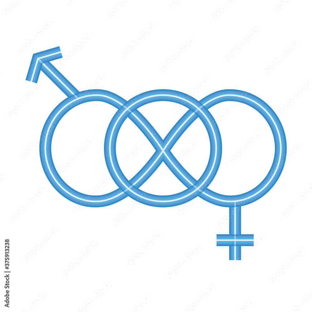 sexual orientation concept, polyamor symbol icon, neon style Stock ...